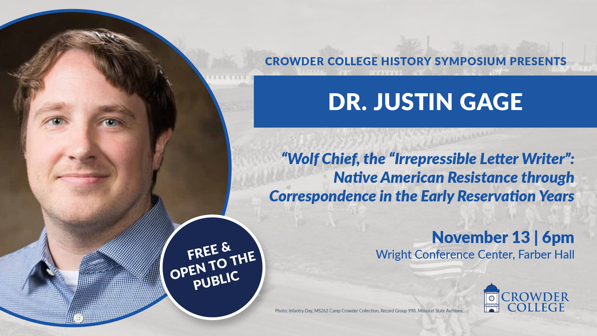 History Symposium: Dr. Justin Gage - Crowder College