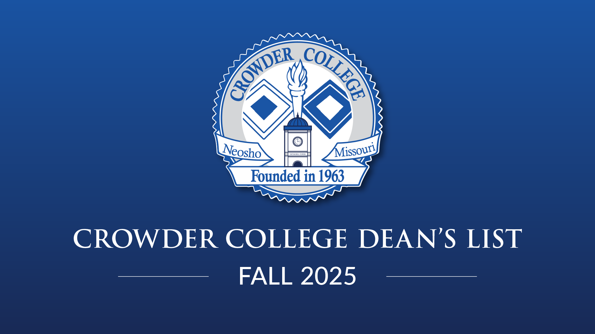 Crowder College announces Fall 2025 Dean’s list honors - Crowder College